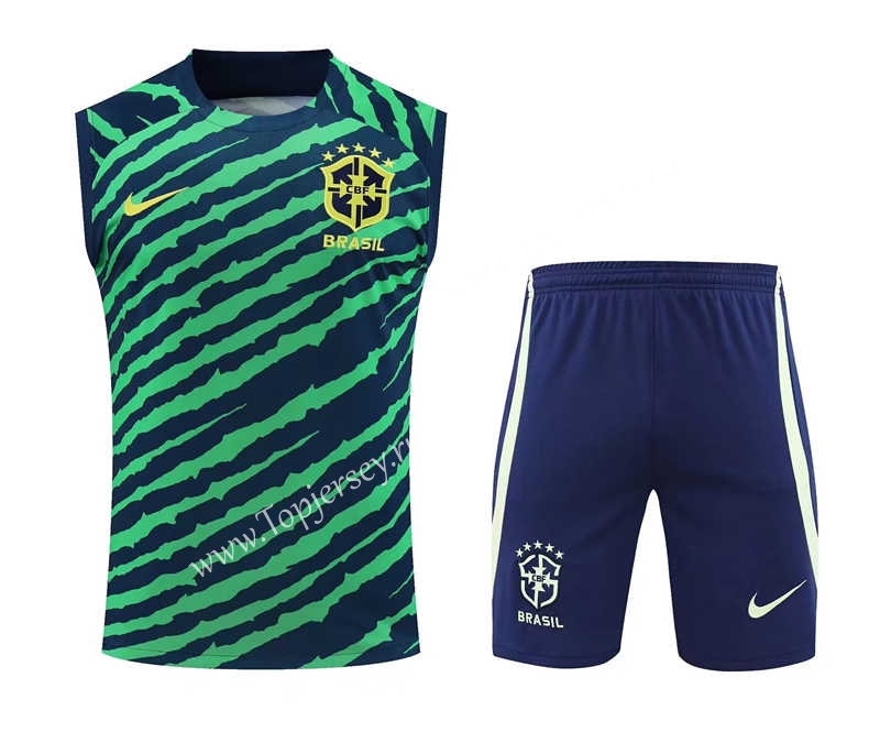 2022-2023 Brazil Green Thailand Soccer Vest Uniform-418-Brazil| topjersey