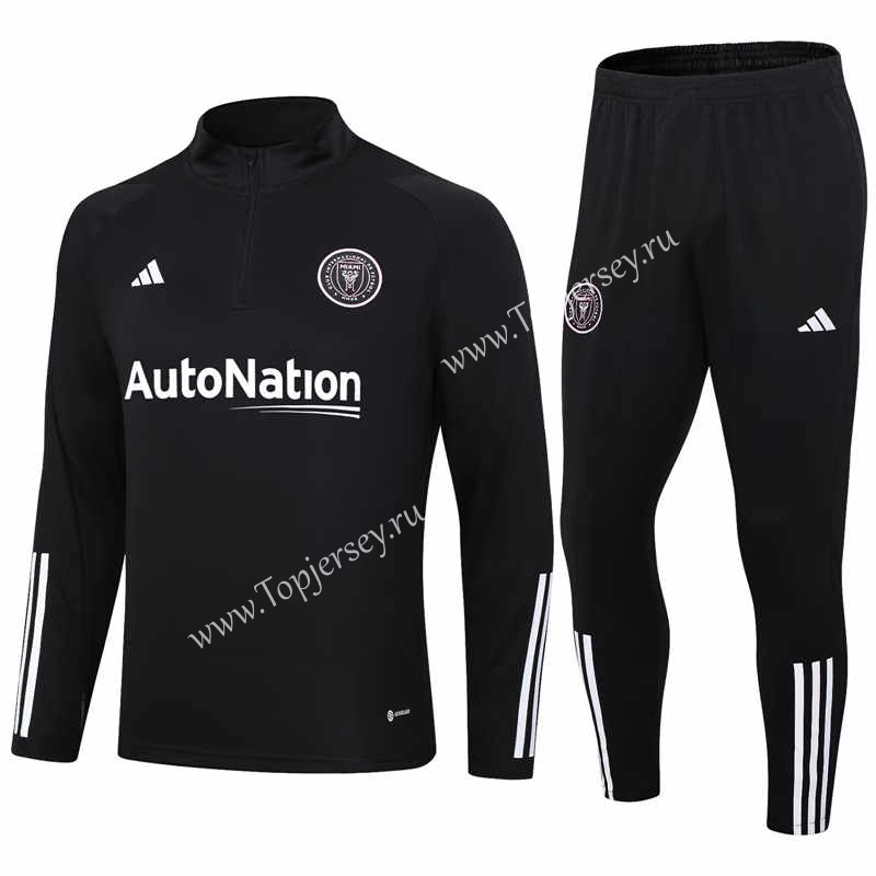 2023-2024 Inter Miami CF Black Thailand Soccer Tracksuit-411-Inter ...
