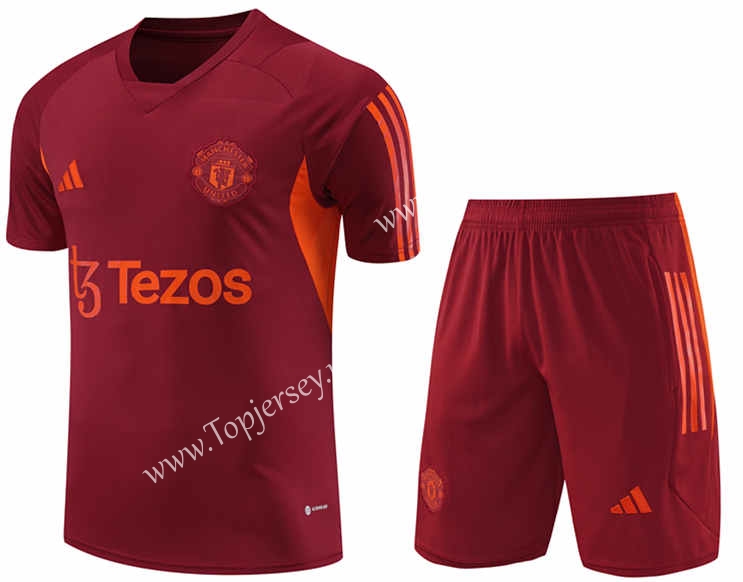 2023-2024 Manchester United Maroon Thailand Soccer Uniform-418 ...