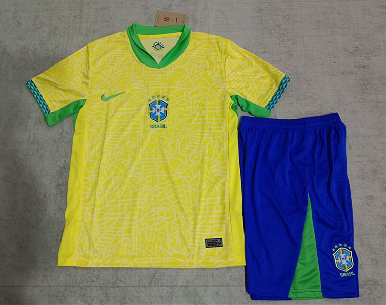 2024-2025 Brazil Home Yellow Soccer Uniform-718-Brazil| topjersey