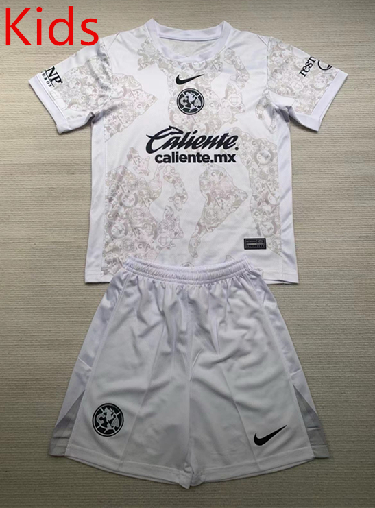 2024-2025 Club America 2nd Away White Kids/Youth Soccer Uniform-AY-Club ...