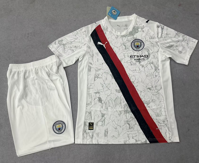 2025-2026 Manchester City Away White Soccer Uniform-718-Manchester City ...