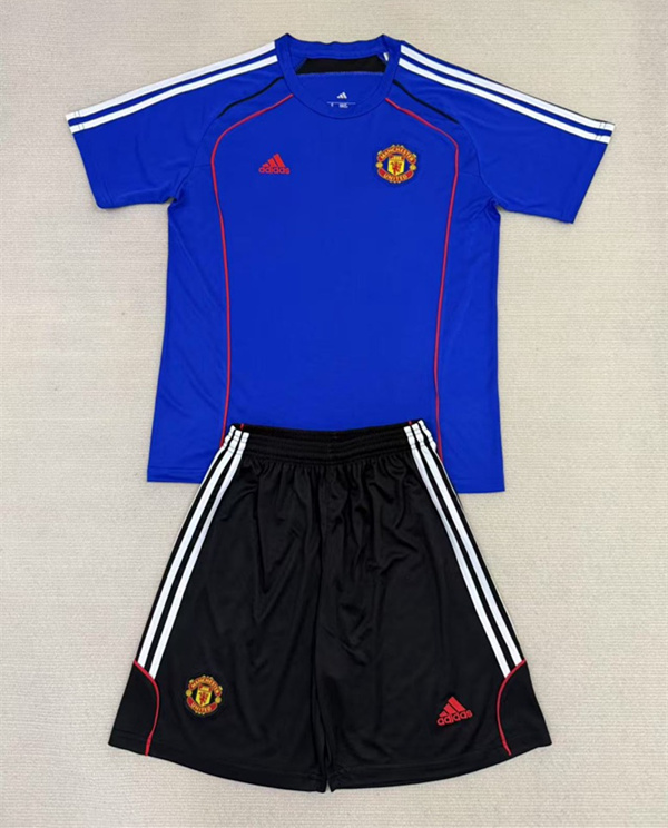 2025-2026 Manchester United Blue Soccer Uniform-AY-Manchester United ...