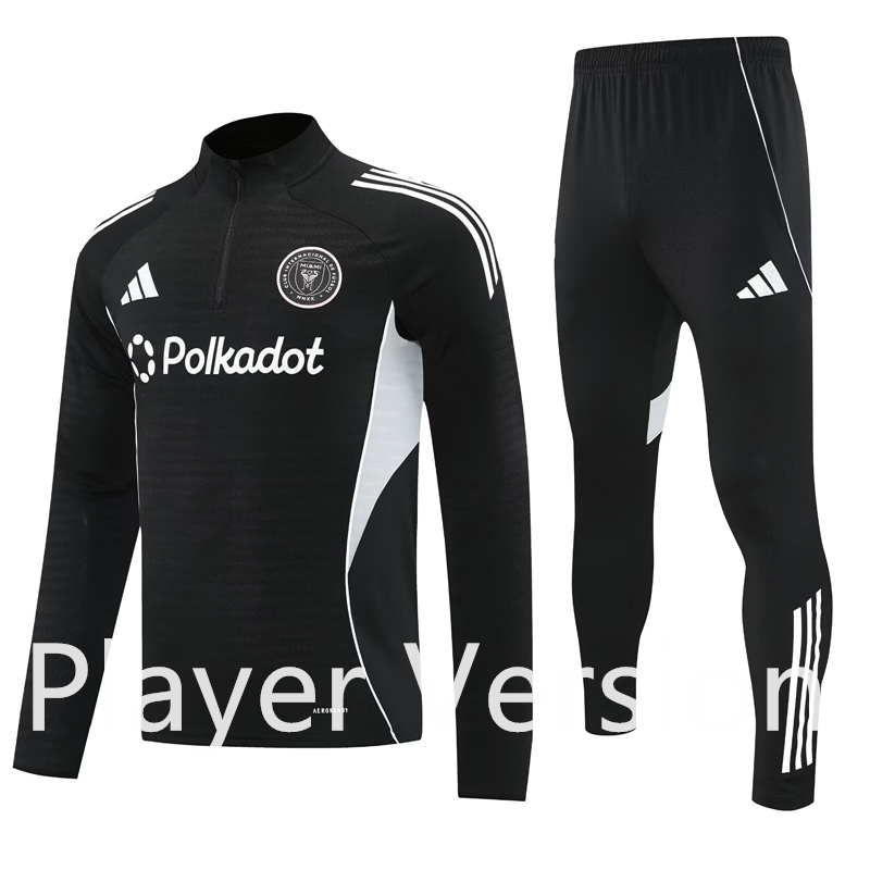 Player Version 2025-2026 Inter Miami CF Black Thailand Soccer Tracksuit ...
