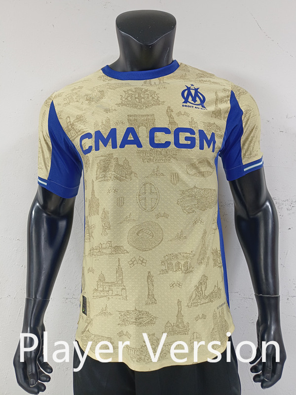 Player Version 25-26 Olympique de Marseille 3nd Away Beige Thailand ...