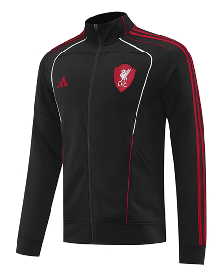 25-26 Liverpool Black Thailand Soccer Jacket-LH-Liverpool| topjersey